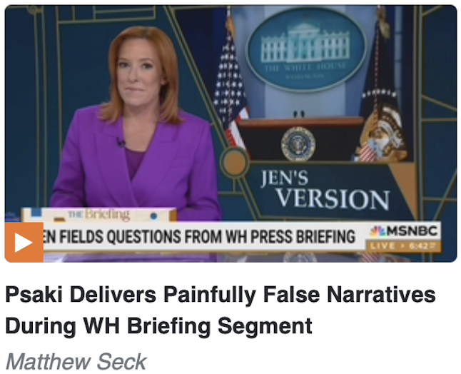 MRC Goes Afer Psaki For Answering Questions Current White House Press ...
